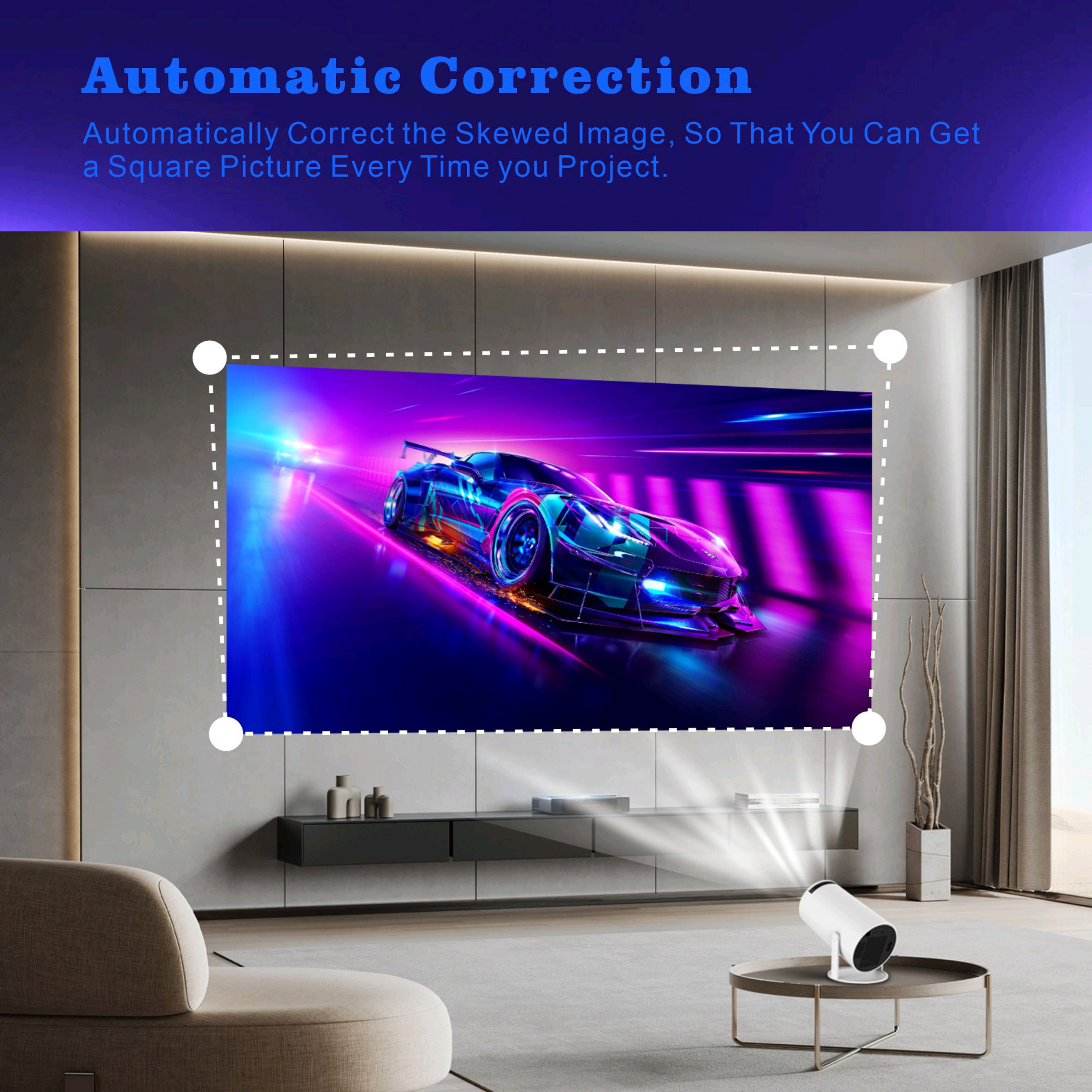 1.5-4.2M Projection Distance HD Mini LED Projector With OSRAM Light Source
